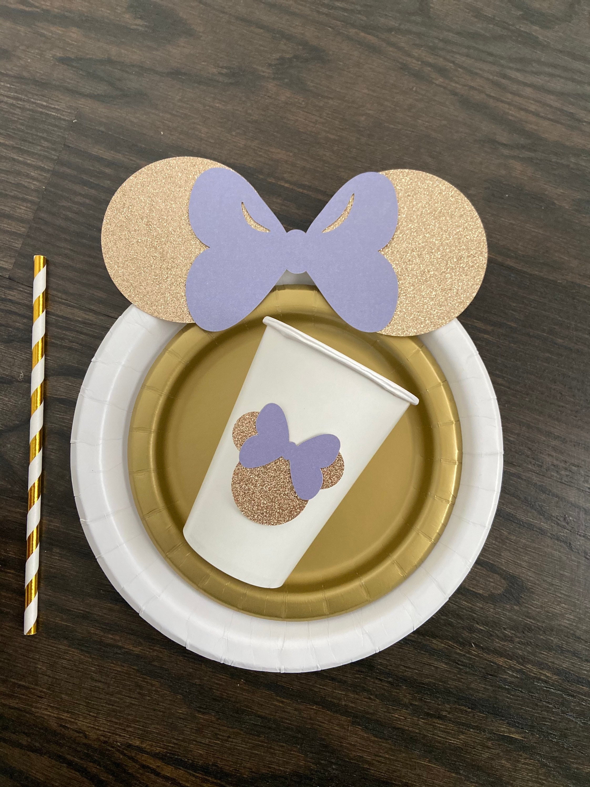 10 LAVENDER Minnie Mouse Birthday Table Set Decor Plates - Etsy