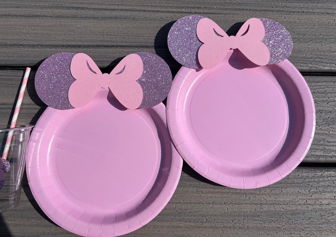 Pink and Lavender Minnie Mouse Birthday Birthday Table Decor - Etsy
