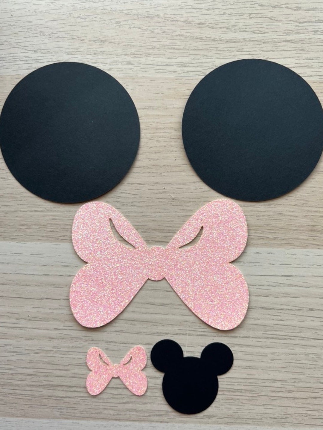 Minnie DIY Cuts, Glitter Pink, Minnie Mouse Birthday, Cut Outs, DIY ...