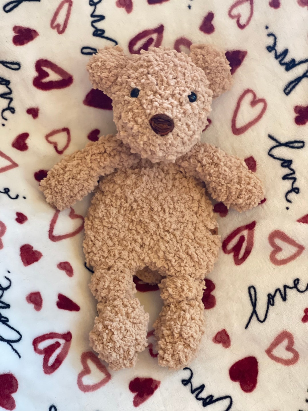 Amore Teddy Lovey, Crochet Teddy Lovey, Limited Edition Valentine Teddy ...