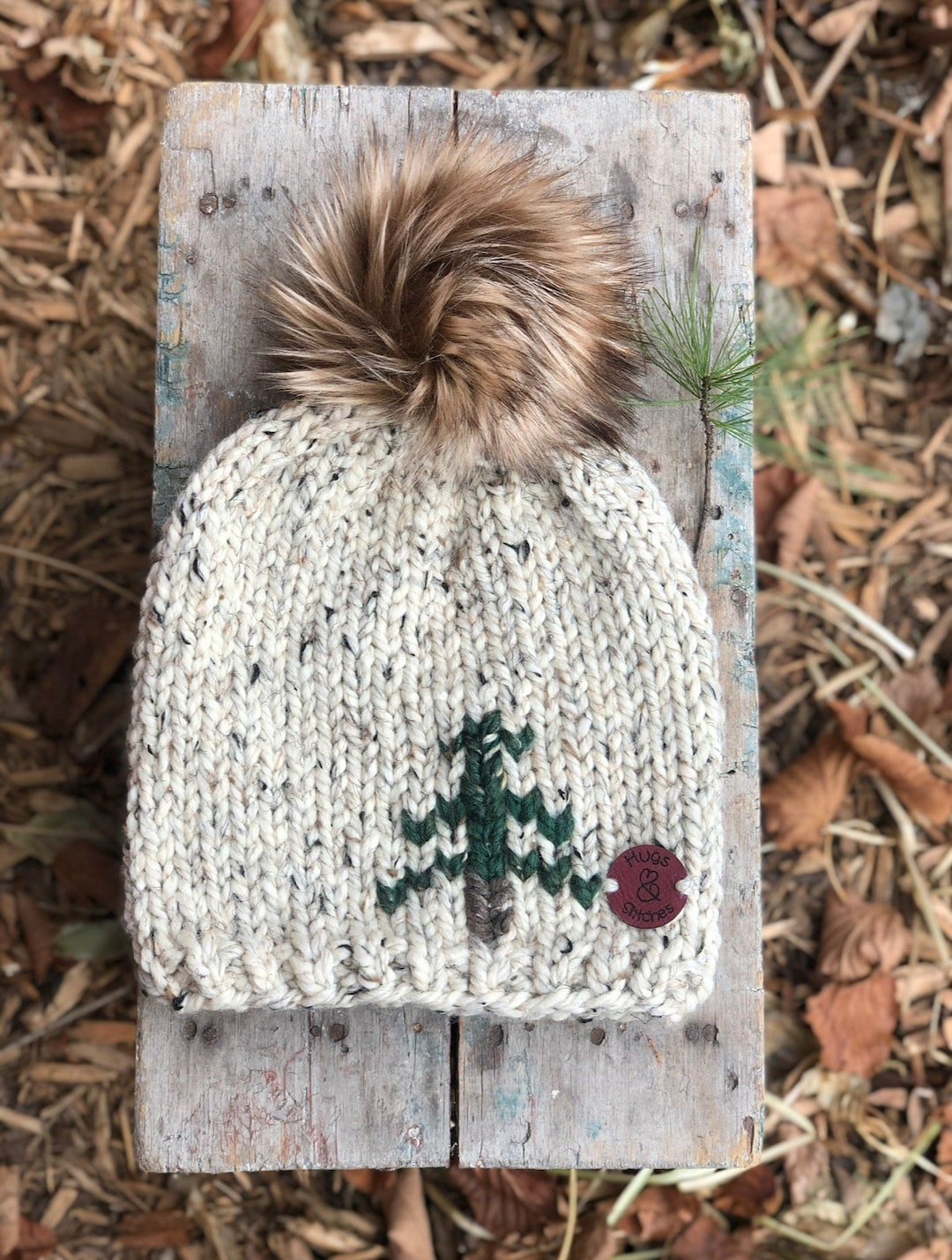 Ladies Beanie With Evergreen Tree - Etsy