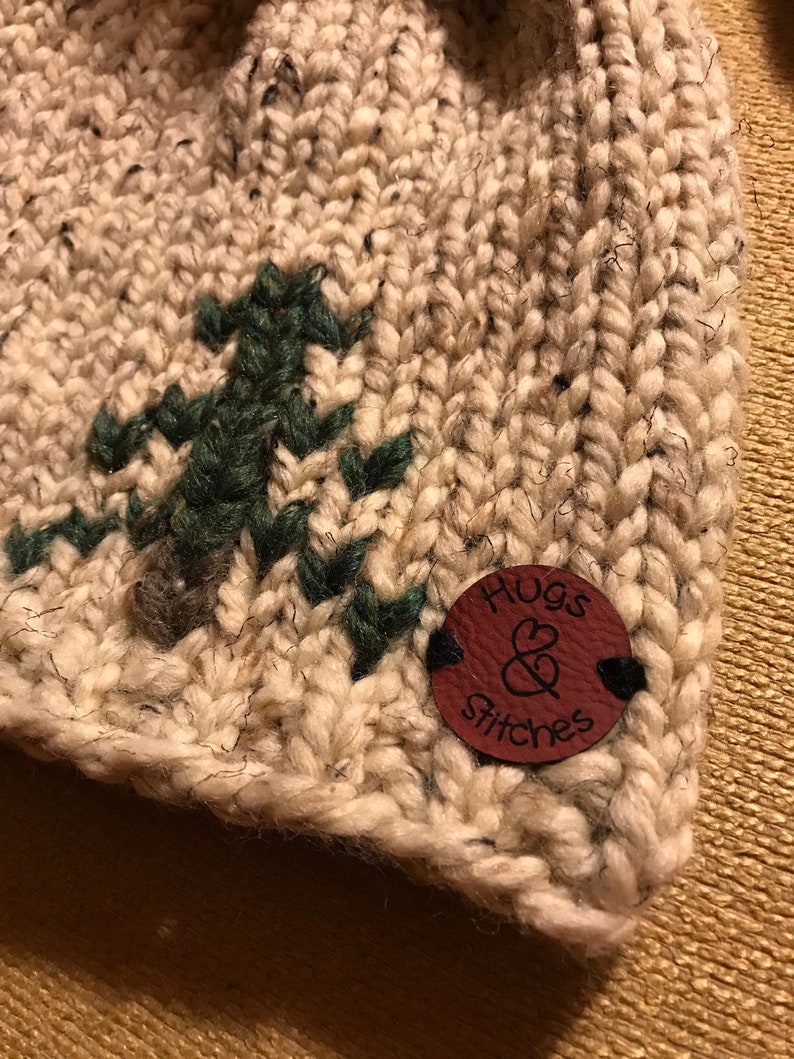 Ladies Beanie With Evergreen Tree - Etsy