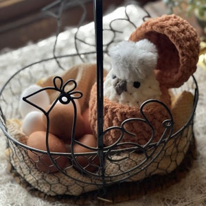Silkie Chicken, Crochet Hatching Chicken, Baby Chicken in Shell, Easter ...
