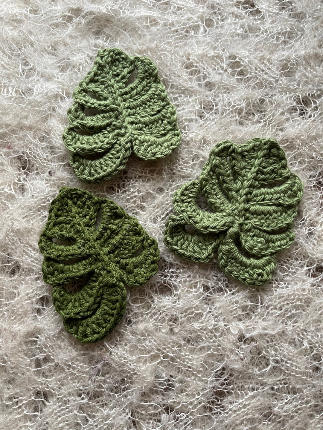 Monstera Crochet Coasters, Monstera Coaster, Plant Theme Shower Gift ...