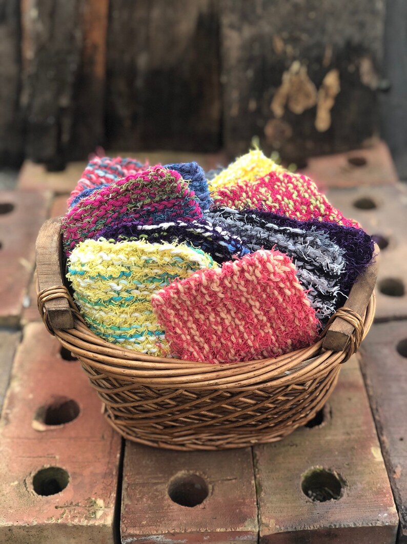 Assorted Kitchen Scrubbies Dish Scrubber Knit Dish Scrubby | Etsy