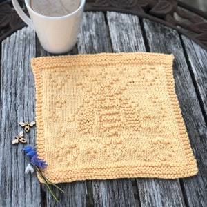 Bumble Bee Knit Cloth, Vintage Inspired Honey Bee Cloth, Cotton Bee ...