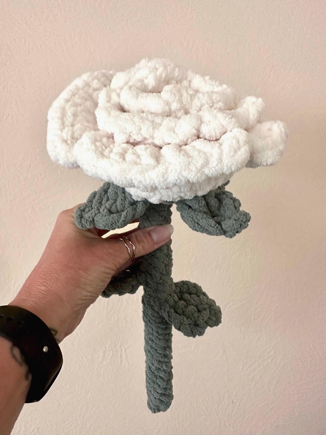 Heirloom Plushie Rose, Crochet Rose, One of A Kind Flower, Cheerful ...