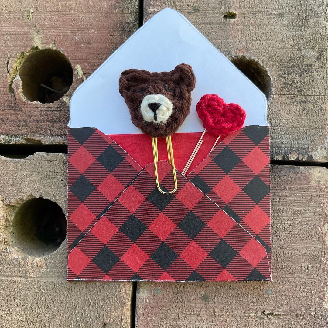 Cottage Teddy Journal Clip Set, Set of Two Journal Clips, Bujo Clips ...
