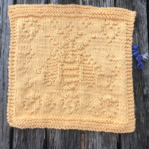 Bumble Bee Knit Cloth, Vintage Inspired Honey Bee Cloth, Cotton Bee ...