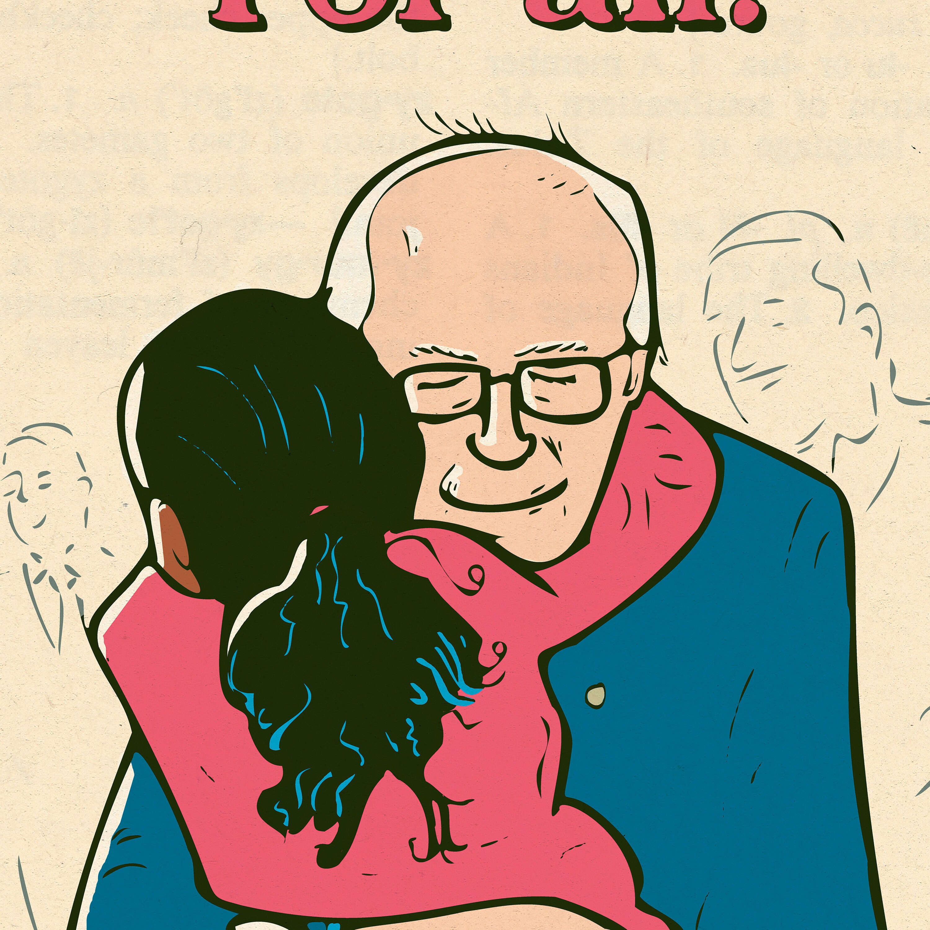 Bernie Sanders For All Hug Drawing Bernie For | Etsy
