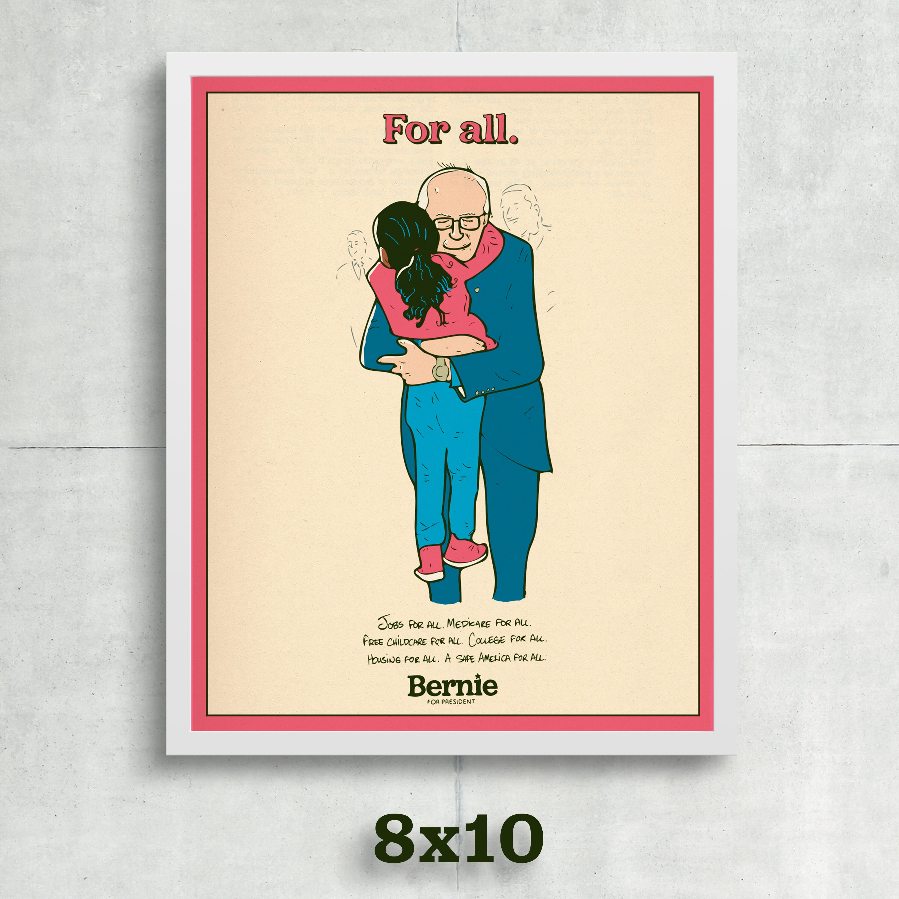 Bernie Sanders "for All" | Hug Drawing | Bernie for President 2020 ...