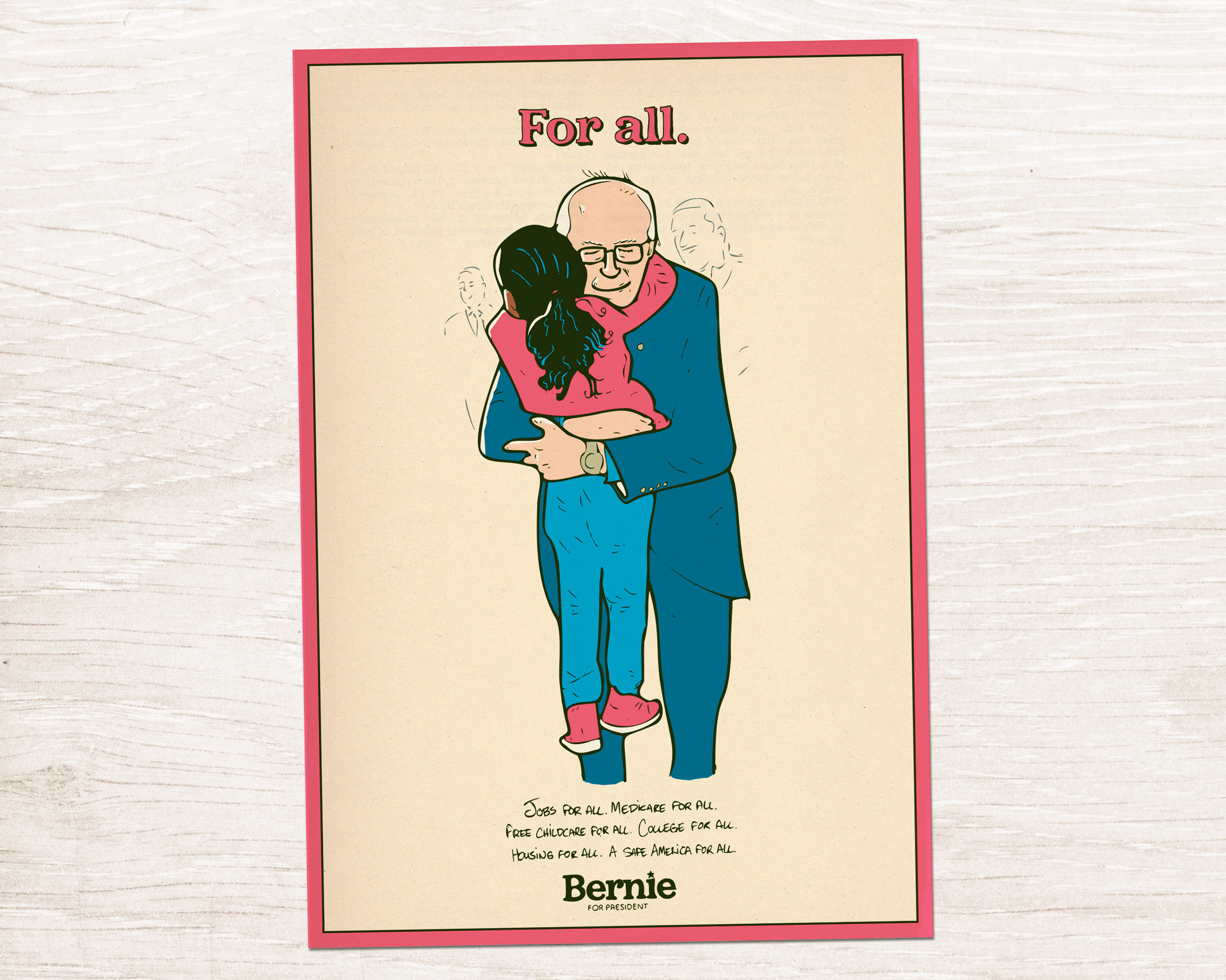 Bernie Sanders For All Hug Drawing Bernie For | Etsy