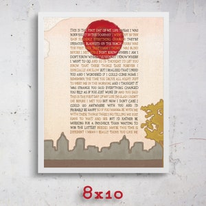 Bright Eyes First Day of My Life Hand-illustrated Song Lyrics Indie ...