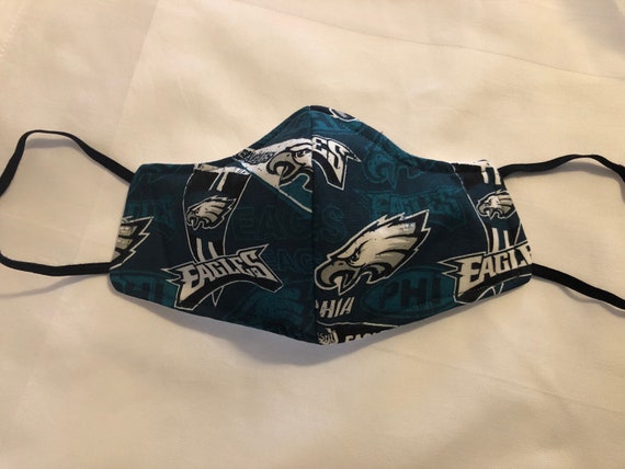 Eagles face mask with filter lining / Adjustable Elastic/100 | Etsy