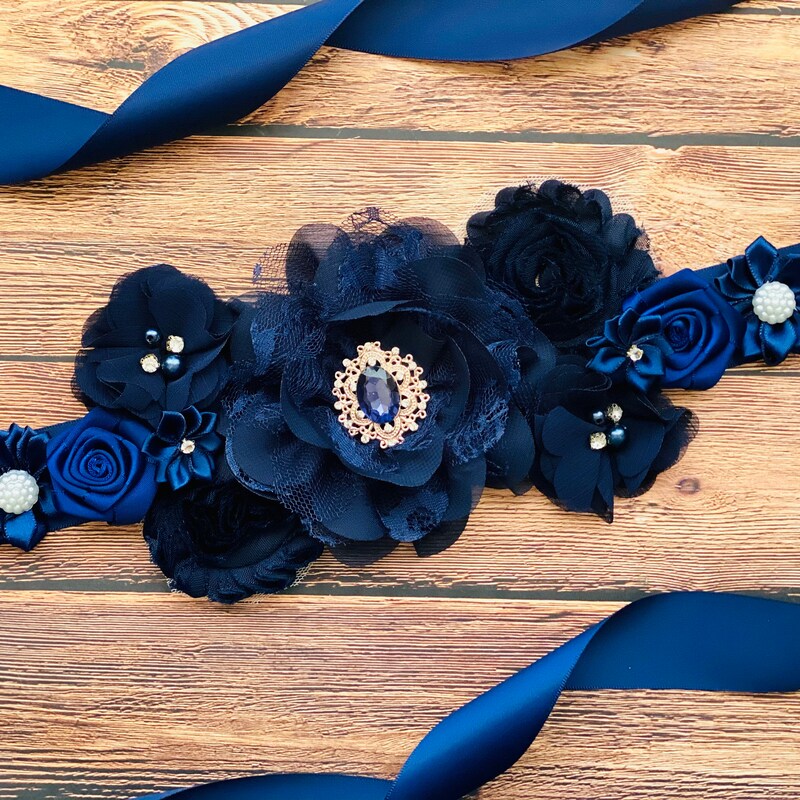 Navy Blue Sash - Etsy