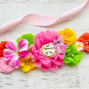 Lilo and Stitch Maternity Sash Tropical Colorful Sash - Etsy