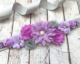 Lavender Bridal Sash - Etsy