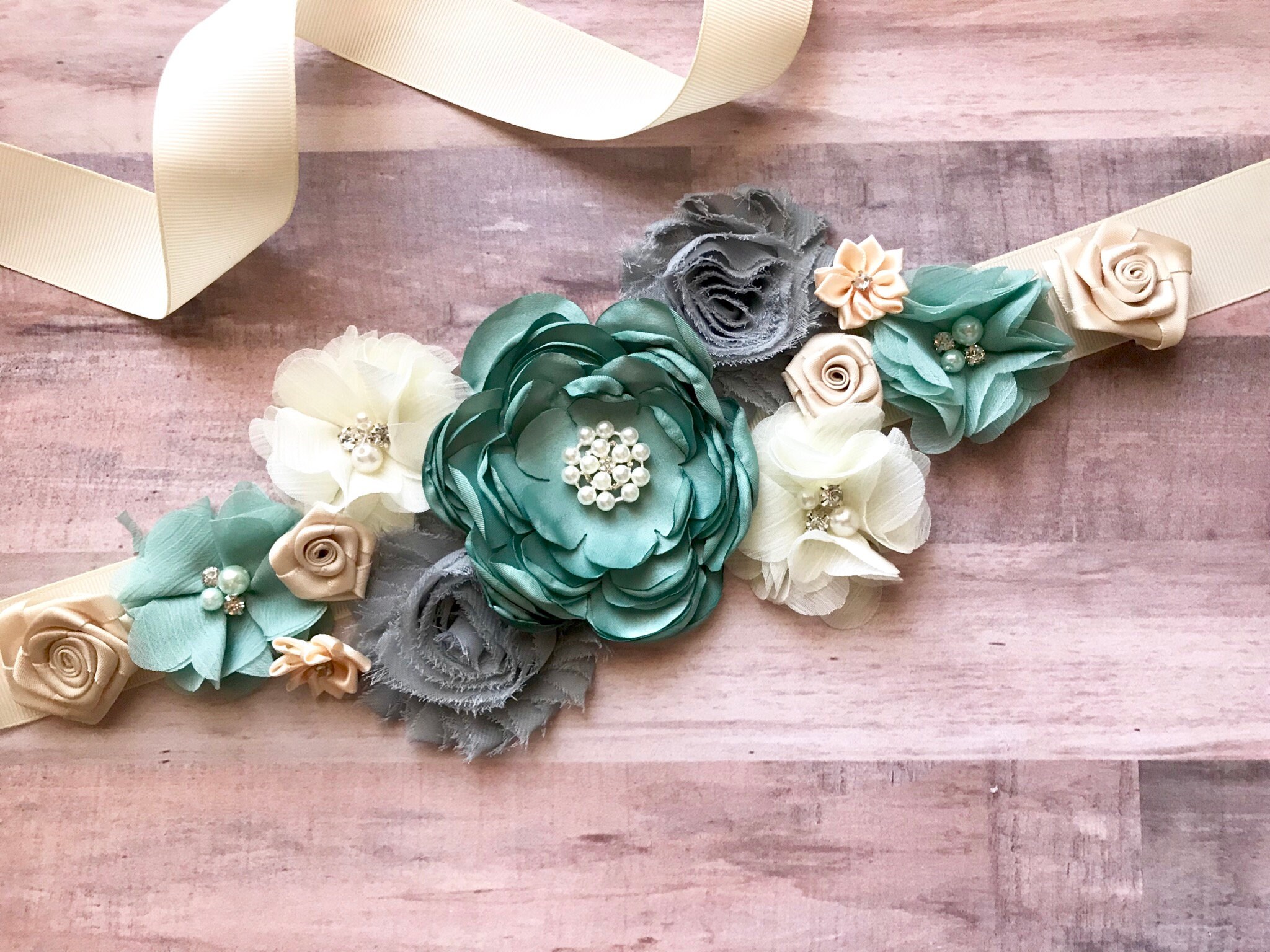 Sage Green Cream Maternity Sash Baby Boy Blue Baby Shower | Etsy Sage Green Cream Maternity Sash Baby Boy Blue Baby Shower | Etsy