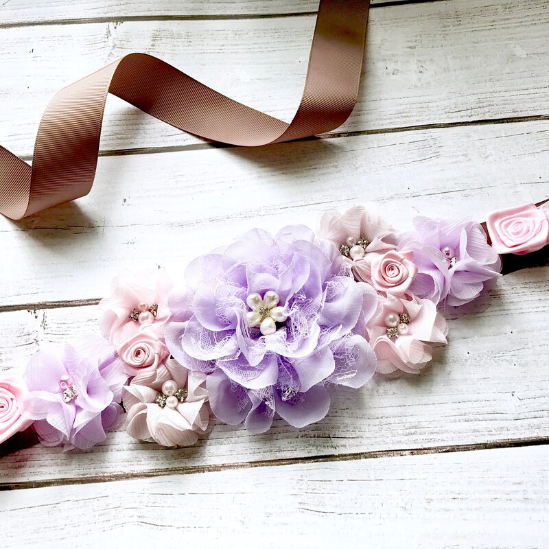 Lavender Bridal Sash - Etsy