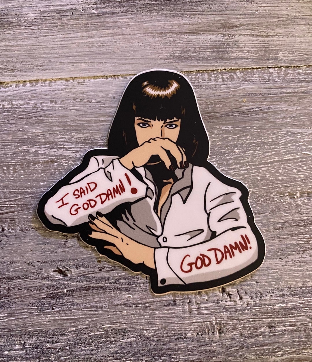 Mia Wallace - Pulp Fiction Decal - Etsy