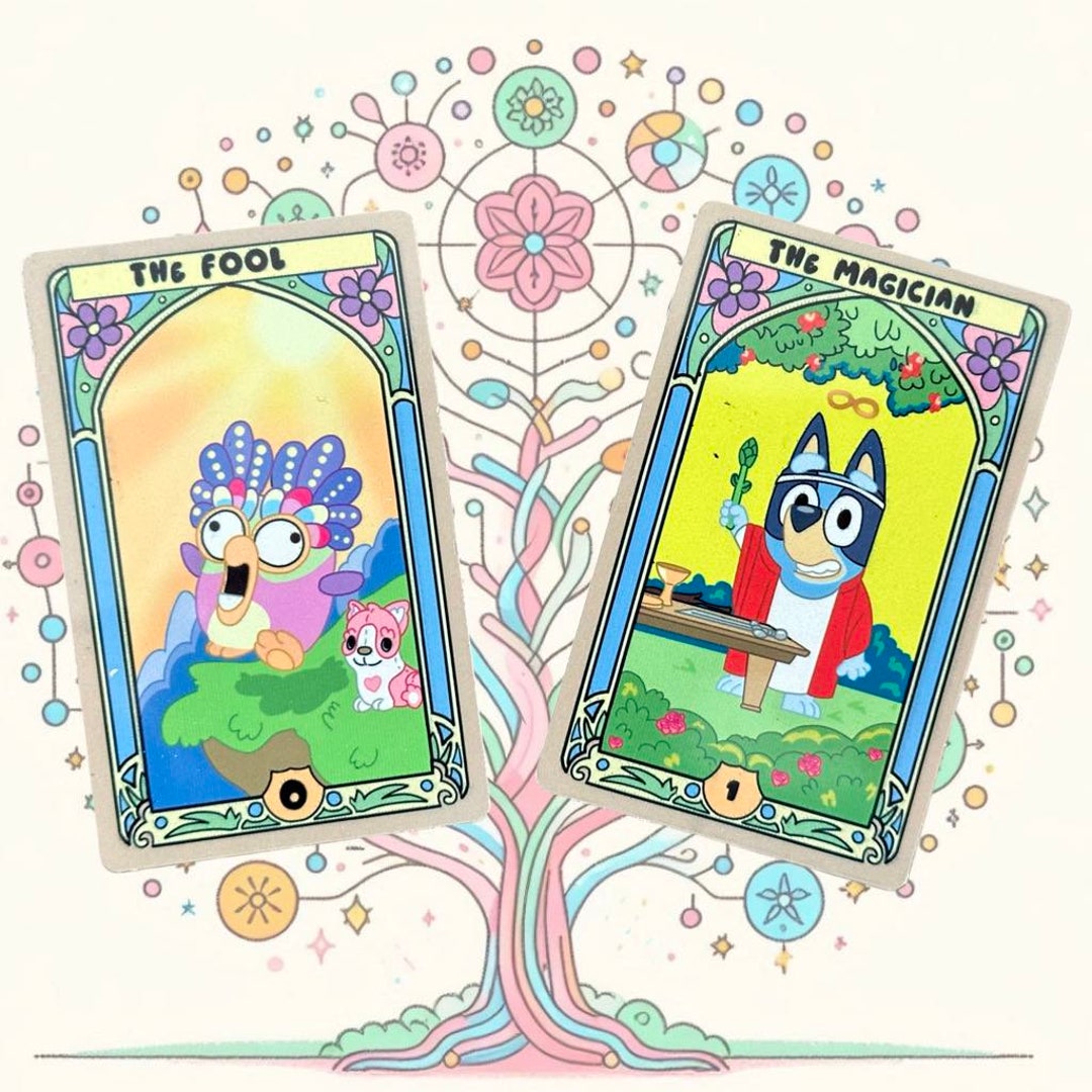 Bluey Aluminum Tarot Card Patch Set 1 - Etsy