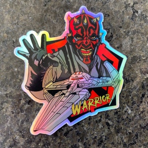 Darth Maul warrior Holographic Decal - Etsy