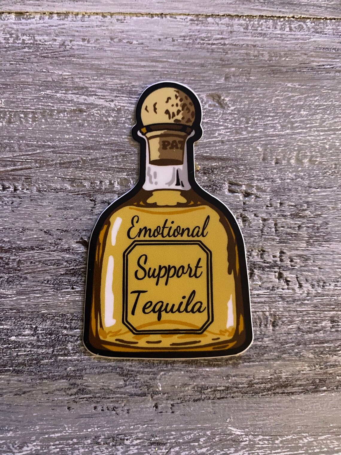 Emotional Support Tequila Decal - Etsy