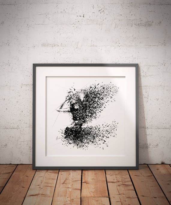 Hers Bedroom Wall Art Sexy Abstract Art Print Pencil Erotic Etsy