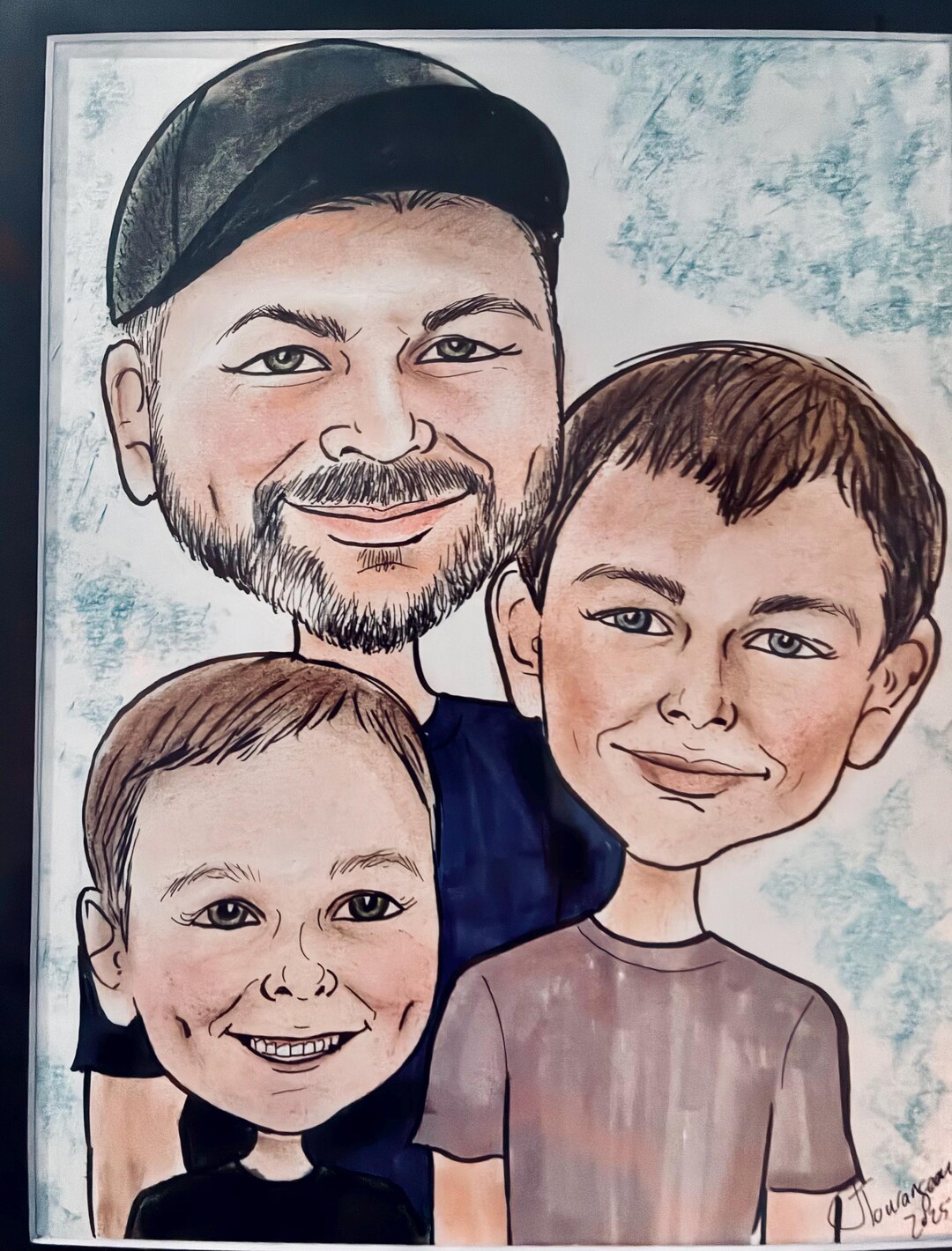 Hand-drawn Color (art Stock) Caricature Portrait (11x14 or 12x16, up to ...