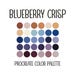 Procreate Color Palette, BLUEBERRY CRISP, 30 Colors, Blues, Procreate ...