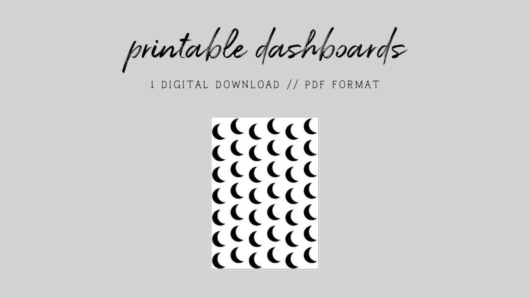 MINI HP // Moons // Digital Printable Dashboard - Etsy