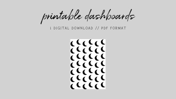 MINI HP // Moons // Digital Printable Dashboard - Etsy