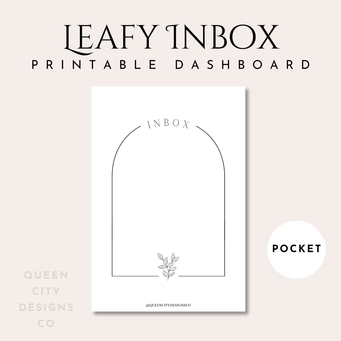Leafy Inbox [pocket Size] Digital Dashboard, Printable PDF With Cut ...