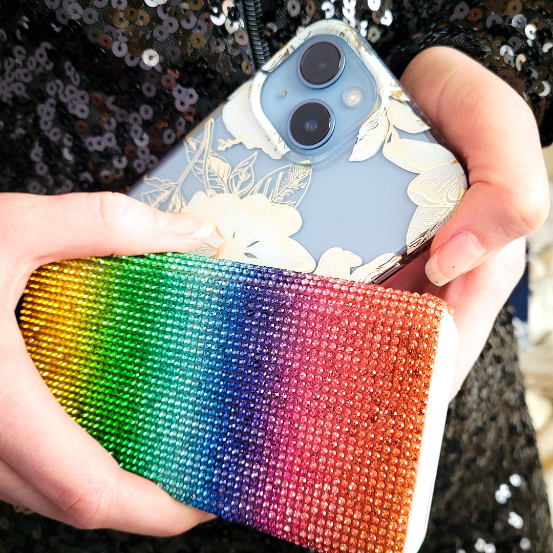 Bejeweled Rainbow Portable Phone Charger | iPhone Charger | Android ...