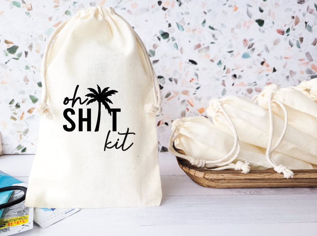 Oh Shit Kits for Tropical Bachelorette Party | Hangover Kits Bag | Bach ...