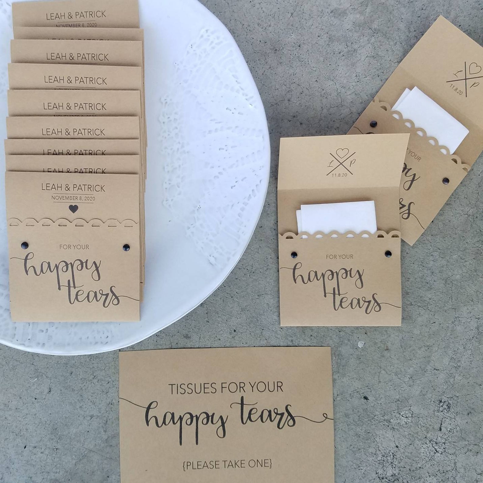 60 for Your Happy Tears Wedding Tissues for Postponed Wedding | Etsy