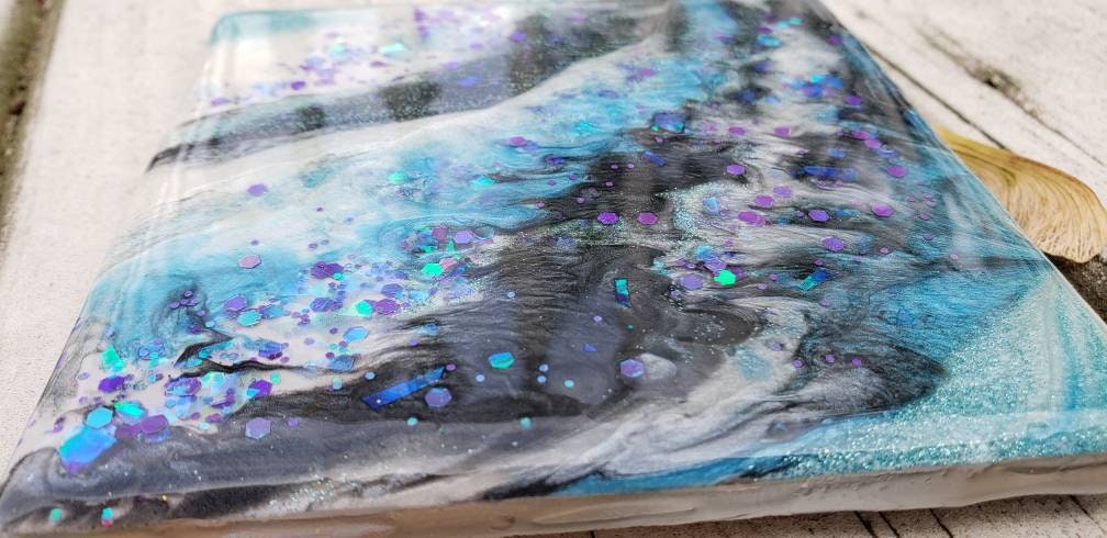 BLUE Marble Coasters Blue Marble Decor Home and Living Blue - Etsy