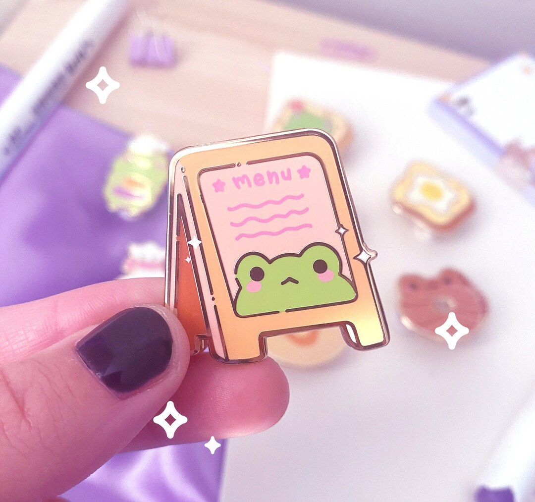 Bakery Menu Sign Hard Enamel Pin | Badge | Frog Pins | Pin Button ...