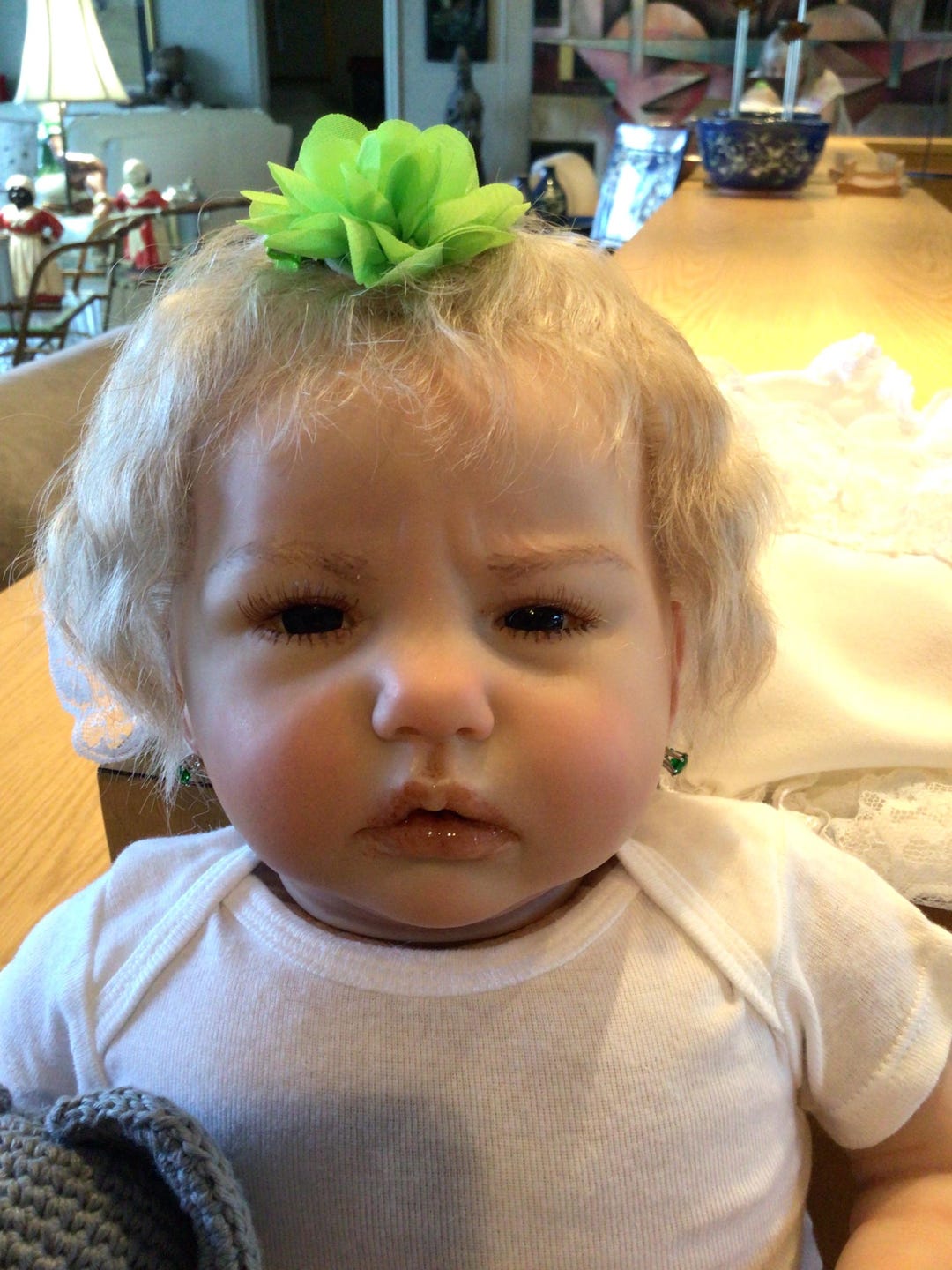 Reborn ELLIE SUE, Sculpted by Bonnie Brown, 21”with Bent Legs 5lbs ...