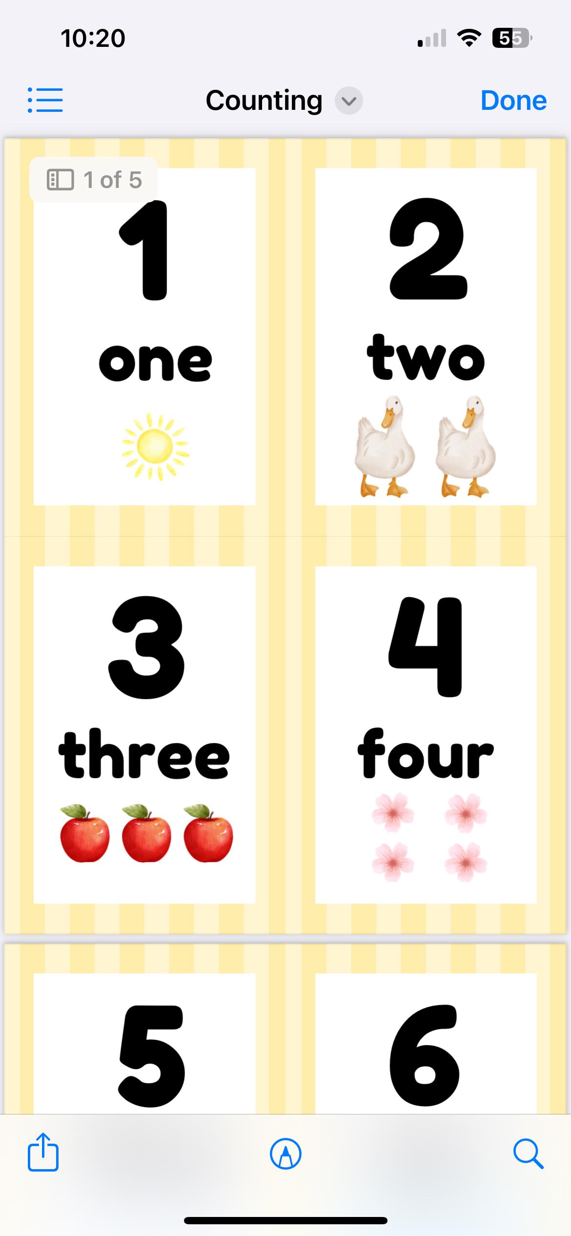 Counting 1–20 Flashcards for Kids – Digital Download | Number ...
