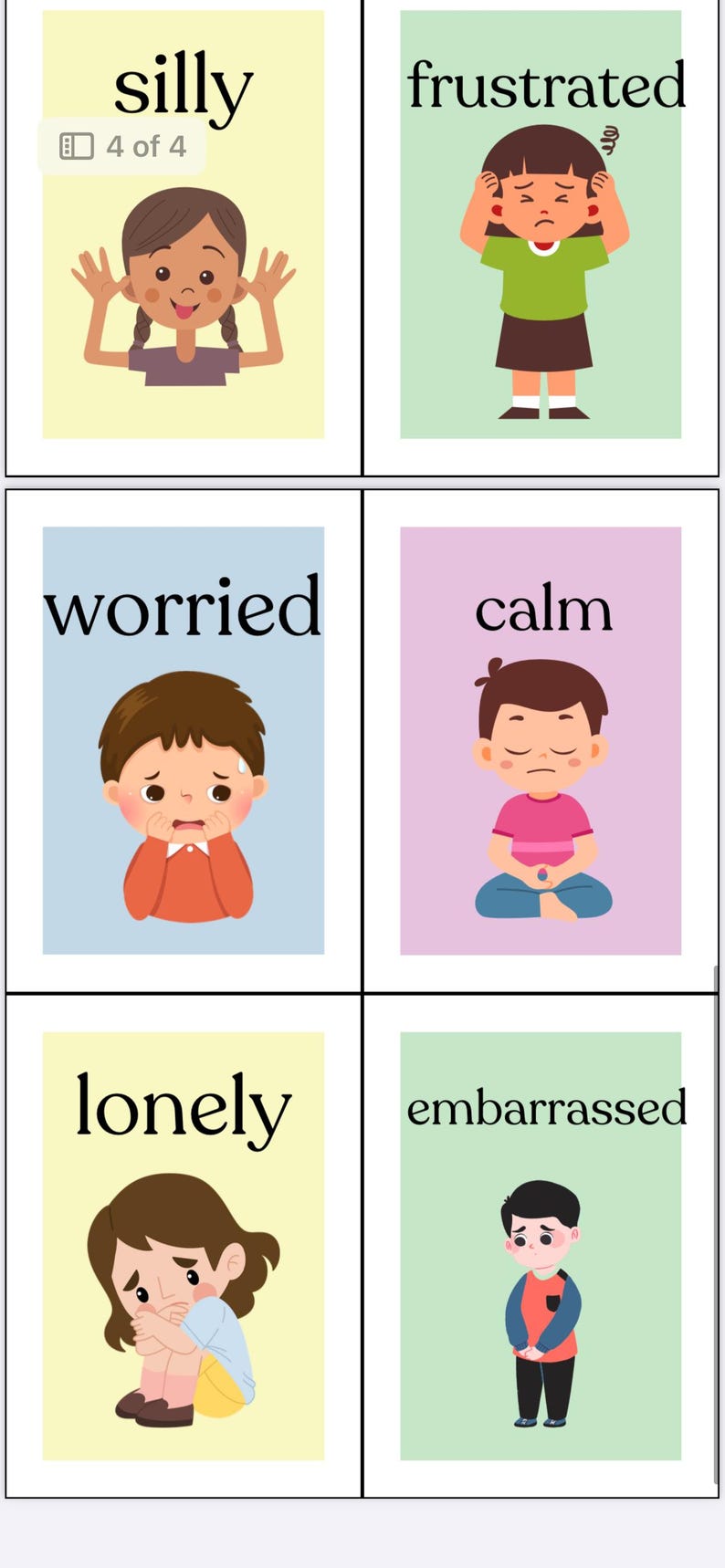 Emotion Flashcards for Kids – Digital Download | Preschool & Toddler ...