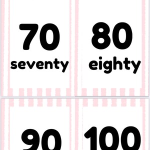 Counting in 10s Flashcards – Digital Download | Skip Counting by Tens ...