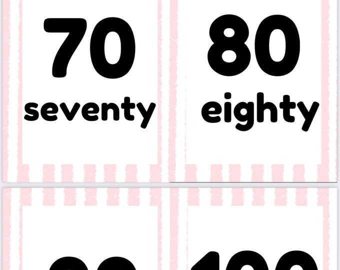 Counting in 10s Flashcards – Digital Download | Skip Counting by Tens ...