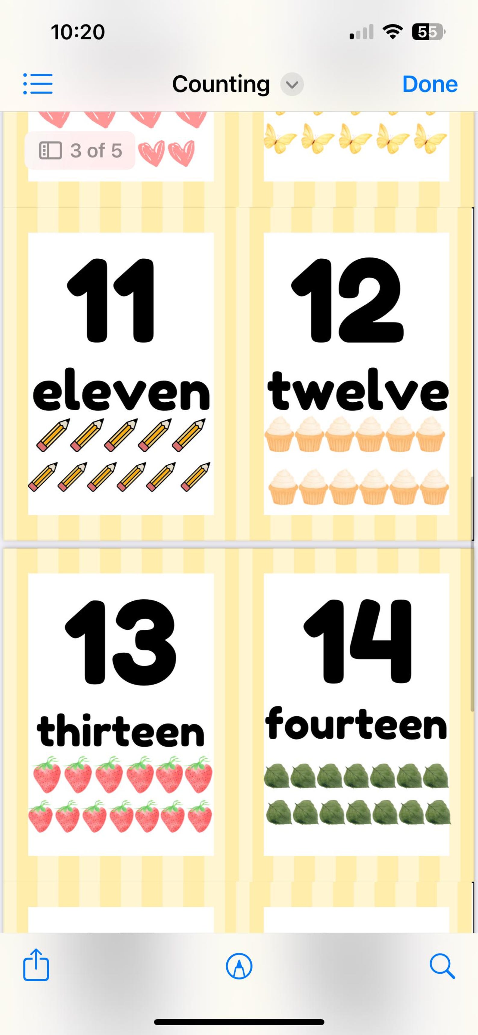 Counting 1–20 Flashcards for Kids – Digital Download | Number ...
