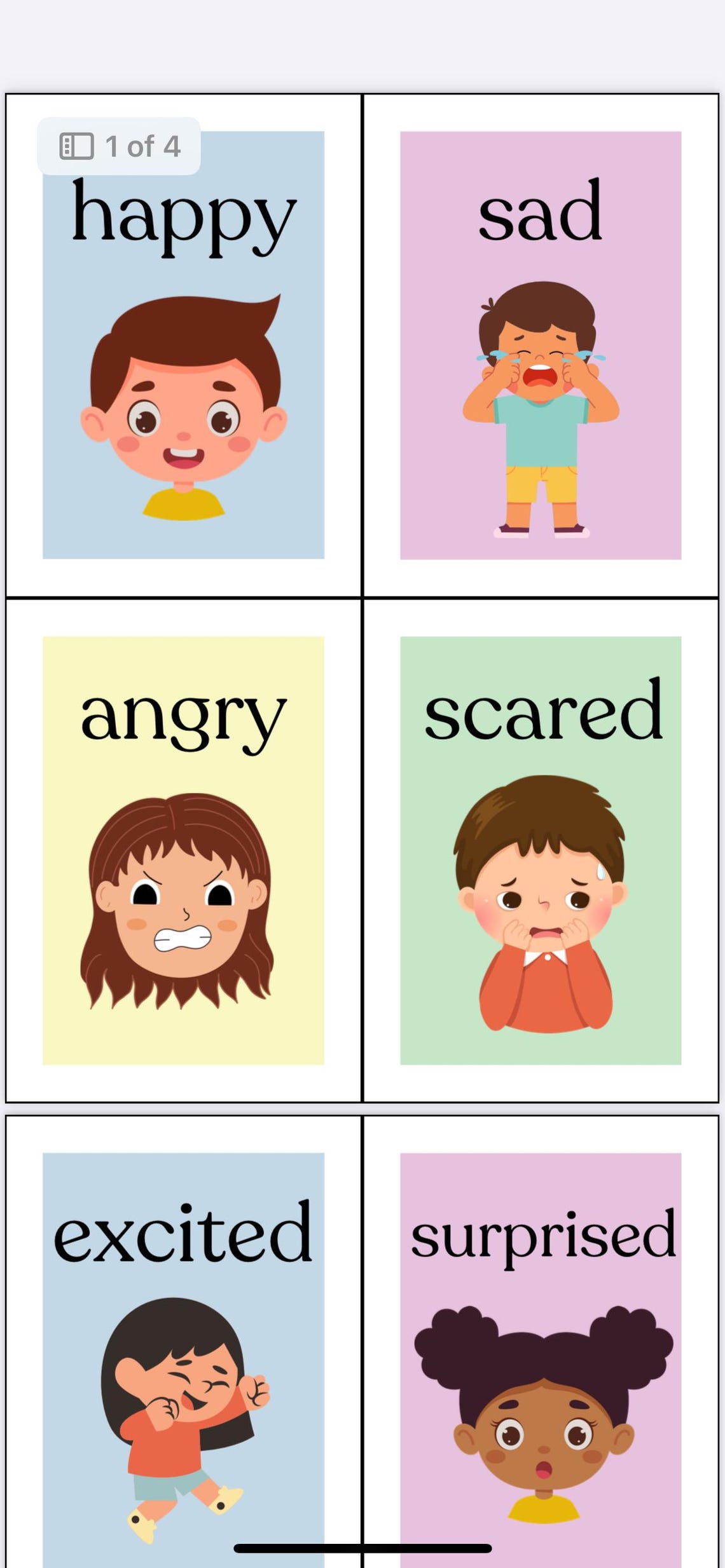 Emotion Flashcards for Kids – Digital Download | Preschool & Toddler ...