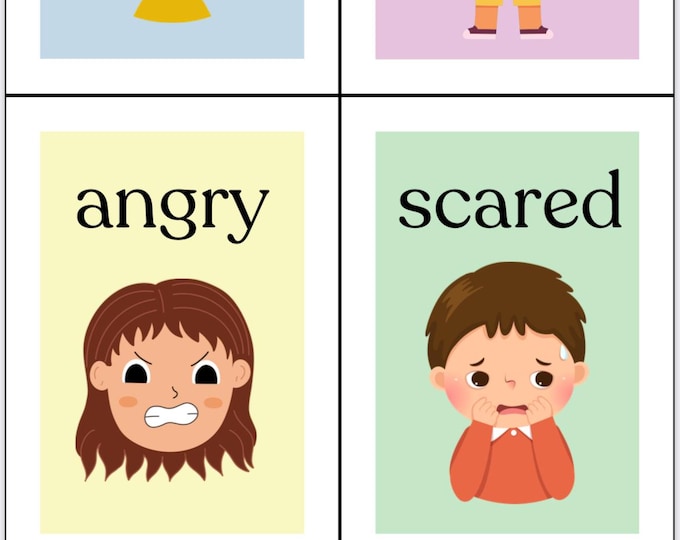 Emotion Flashcards for Kids – Digital Download | Preschool & Toddler ...