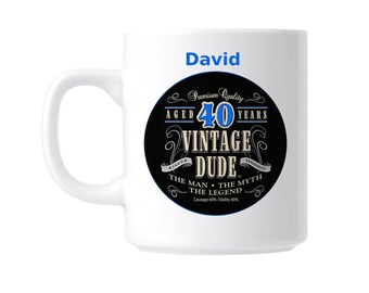 Personalised 40th Mug 40th Mug Forty Mug Gift Mug - Etsy UK