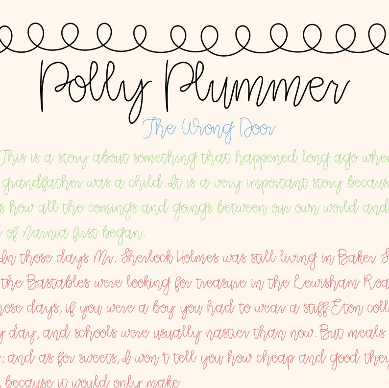 CLR Polly Plummer Font and Licence - Etsy