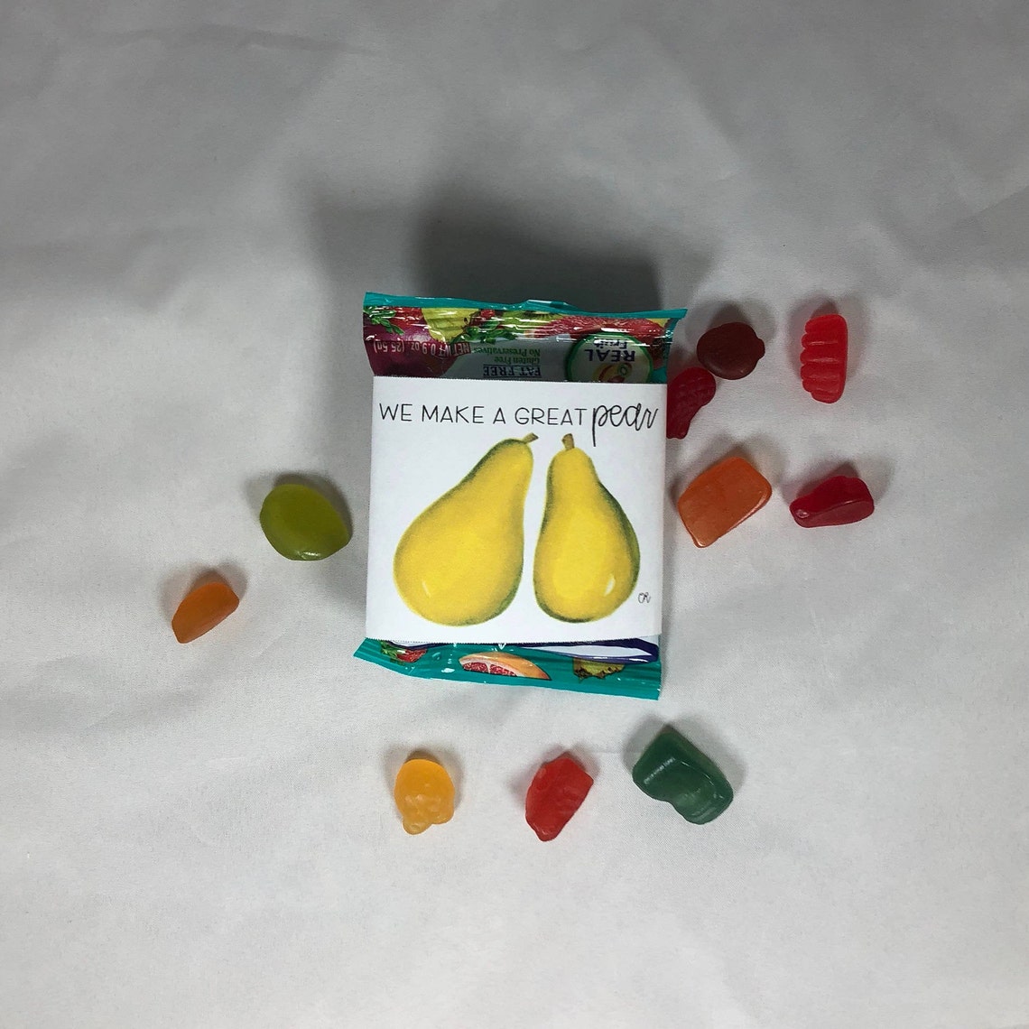 Watercolor Valentine's Cards: Fruit Snack Sleeve | Etsy