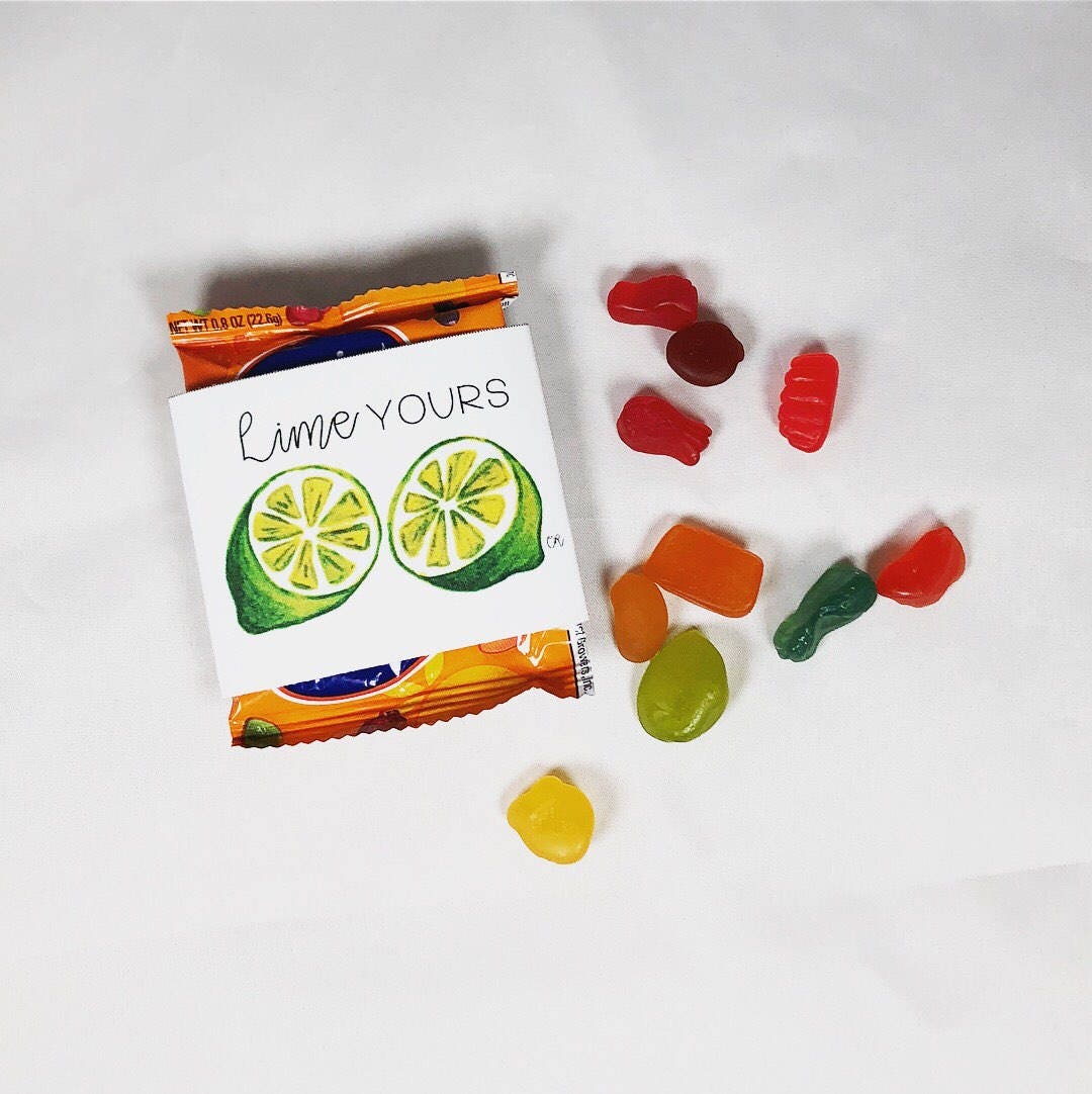 Watercolor Valentine's Cards: Fruit Snack Sleeve - Etsy